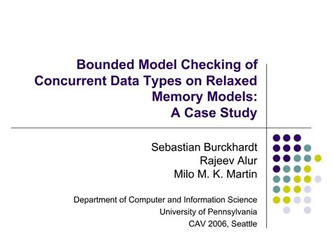 Ppt Bounded Model Checking Of Concurrent Data Types On Relaxed Memory