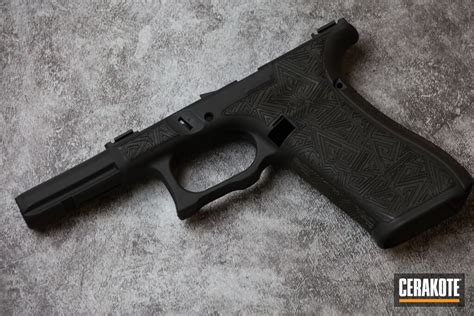 Glock 17 Frame Cerakoted Using Graphite Black Cerakote