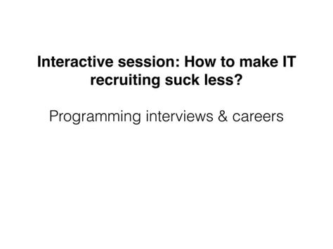 Europython How To Make It Recruiting Suck Less Pdf
