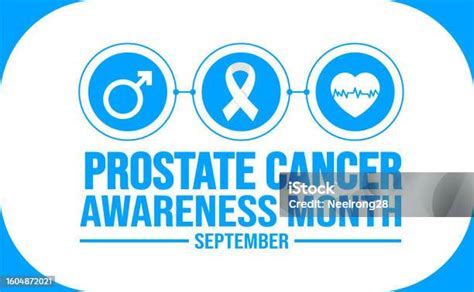 9월은 전립선암 인식의 달 배경 배너 플래카드 카드 및 텍스트 비문과 표준 색상이 있는 포스터 디자인 템플릿입니다 벡터 그림입니다 전립샘에 대한 스톡 벡터 아트 및 기타
