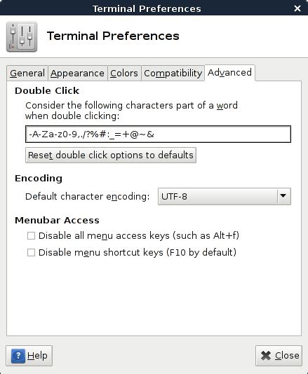 Appsterminal412preferences Xfce Docs