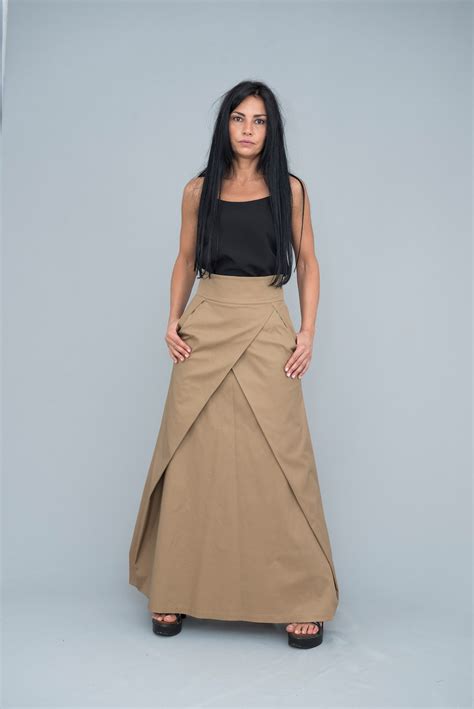 High Waist Skirt Kotyto Etsy