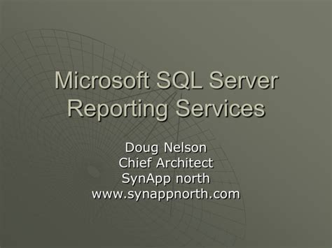 Microsoft Sql Server Reporting Services