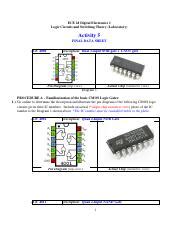 ECE 28 FDS Activity 5 Pdf ECE 28 Digital Electronics 1 Logic Circuits And Switching Theory