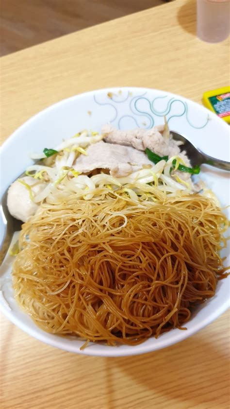 เส้นหมี่แห้งหมู ร้าน ก๋วยเตี๋ยวอาแปะบางแค โกเด้งโฮเด้งหน้า7 11 Wongnai