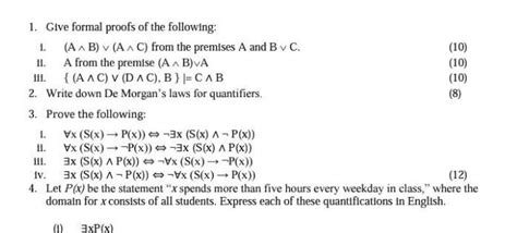 Solved 1 Give Formal Proofs Of The Following 1
