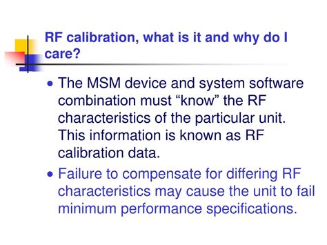 Ppt Rf Calibration For Msm6025 Platform By Wu Chunming Powerpoint Presentation Id 9217009