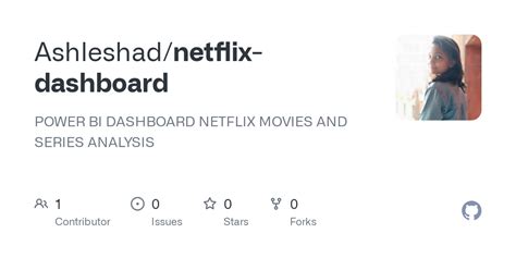 GitHub Ashleshad Netflix Dashboard
