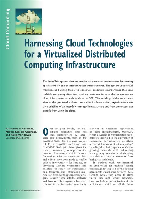 Pdf Harnessing Cloud Technologies For A Virtualized Distributed