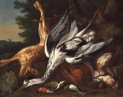 Dutch School 18th Century Still Life With A Dead Hare And Game Birds