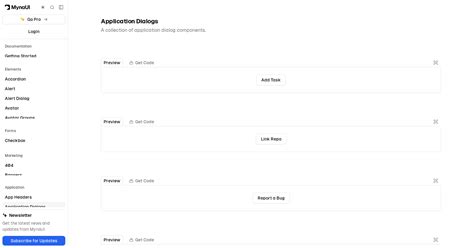 Application Dialogs Mynaui Made With Tailwindcss Shadcnui Radix