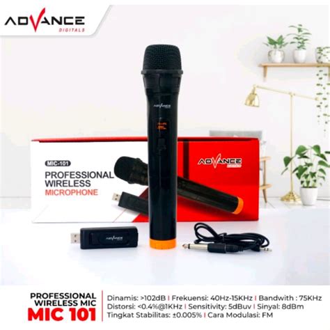Jual ADVANCE MIC WIRELESS MIC 101L MIC TANPA KABEL MIC WIRELES KARAOKE MIC ADVANCE MIC101 MIC