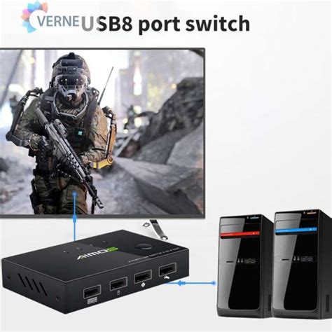 Jual AIMOS USB 2 0 Switcher 4 In 4 Out KVM Switch Splitter 4 PC Sharing Di Seller Cullen Darrel