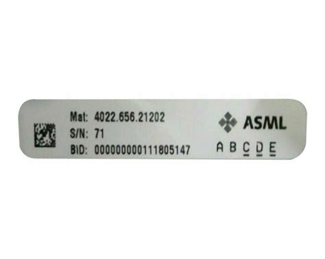 Asml Twin Scan Scanner Lens Assembly 4022 656 21202