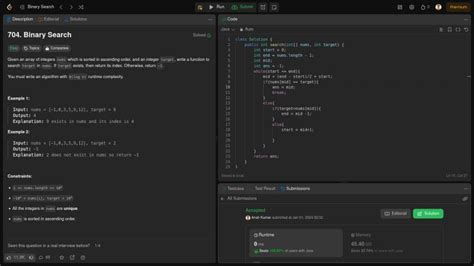 day 82 of 100daysofcode binary search ansh kumar posted on the