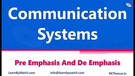 Pre Emphasis And De Emphasis Communication Systems Pptx
