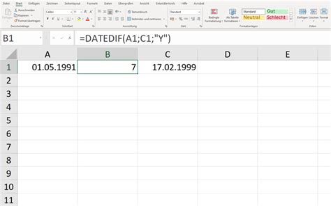 datedif excel mit anleitung erklärt · [mit video]