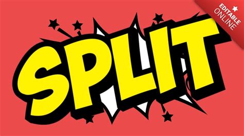 Split Discount Text Effect Generator