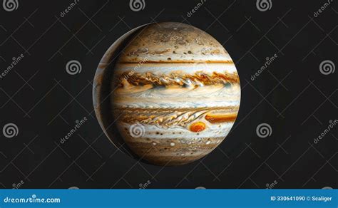 Jupiter In Outer Space Closeup Texture Of Gas Clouds With Atmospheric
