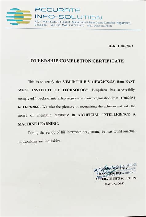 vimukthi bv on linkedin ai machinelearning internship