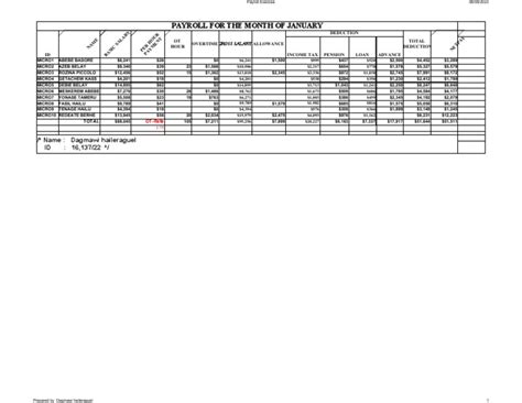 22 exercise 6 assignment on payroll using excel pdf payroll tax