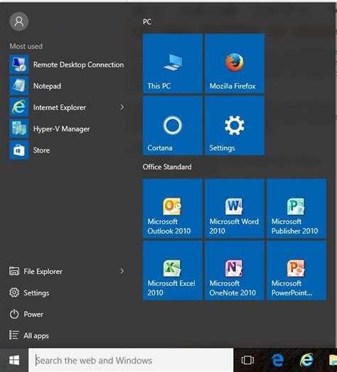 Windows Customise Win Start Menu On Domain Super User