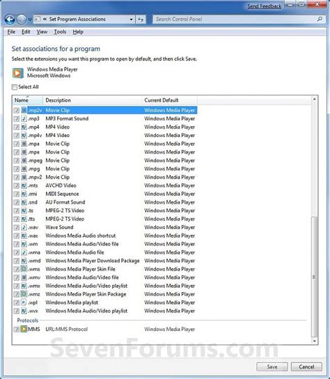 Default Programs Set A Programs Default Associations Tutorials