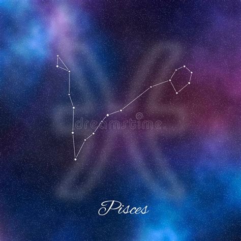 Pisces Zodiac Sign Pisces Symbol Stock Illustration Illustration Of