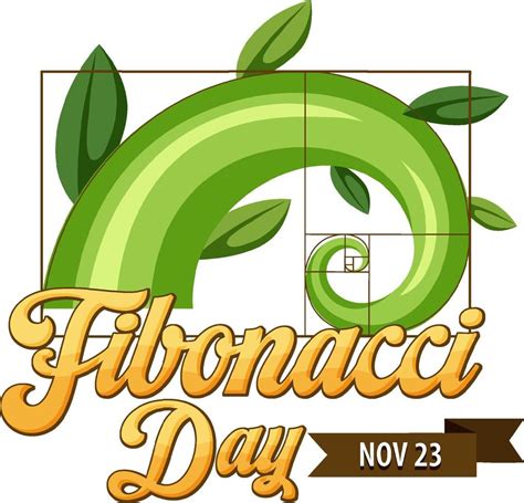 Fibonacci Day Poster Design 12822274 Vector Art At Vecteezy