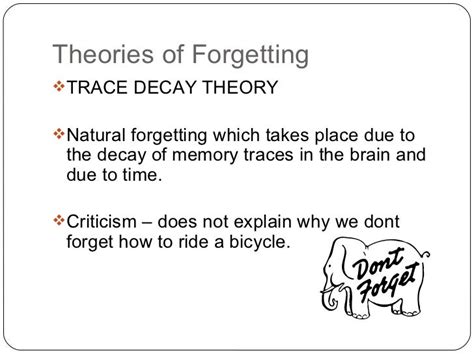 Theories Of Forgetting