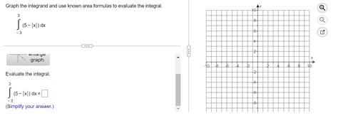 solved graph the integrand and use known area formulas to