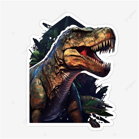 공룡 티라노사우루스 스티커 공룡 티라노사우르스 상표 Png 일러스트 및 Psd 이미지 무료 다운로드 Pngtree