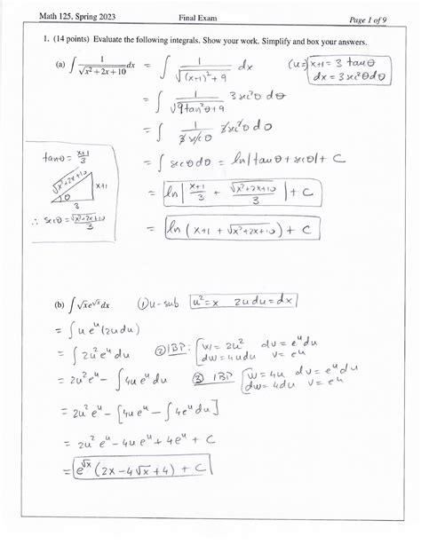 Solution 1 Integration Basics Definite And Indefinite Integrals An