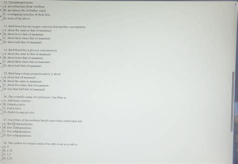 Solved 12 Uncinate Processes A Are Extensions From