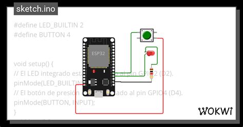 Boton Wokwi Esp32 Stm32 Arduino Simulator