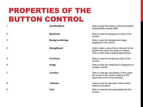 Buttons In Net Visual Basic PPT
