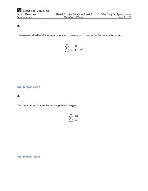 Conquer Convergence 50 High Level Series Questions Practice Test C