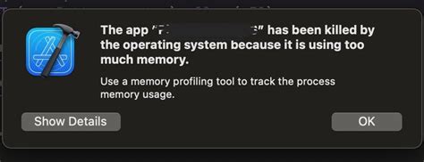the app ‘app name has been killed by the operation system because it