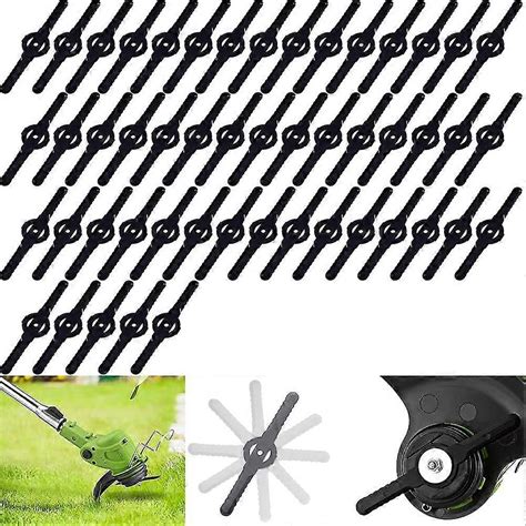 50pcs Plastic Grass Trimmer Blades Lawn Mower Blade Cordless Trimmer