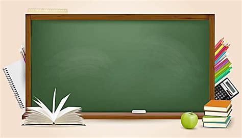 Vector Textured Three Dimensional Blackboard Stationery Educational