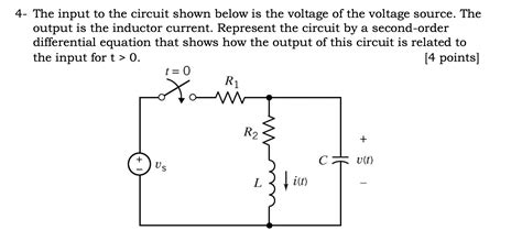 Solved The Input To The Circuit Shown Below Is The Voltage Chegg Com