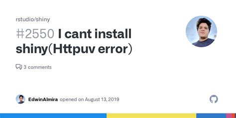 I Cant Install Shiny Httpuv Error Issue Rstudio Shiny GitHub
