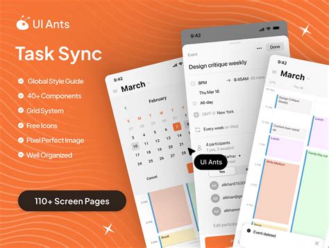 task sync advance task management calendar by ui ants on dribbble