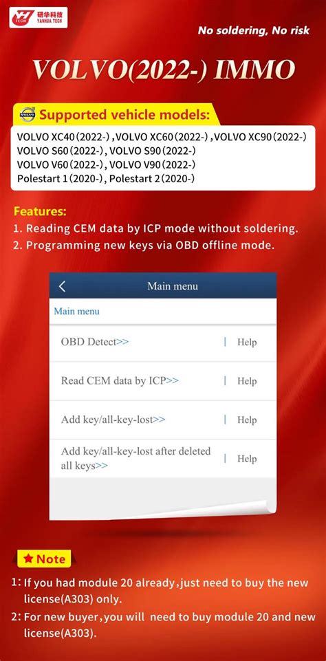 Yanhua ACDP Add Volvo Key Programming To Module