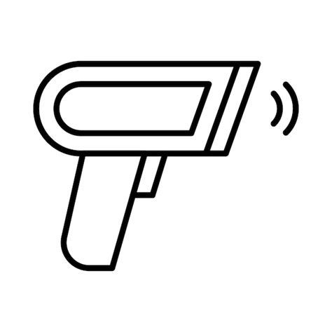 Premium Vector Barcode Scanner Line Illustration