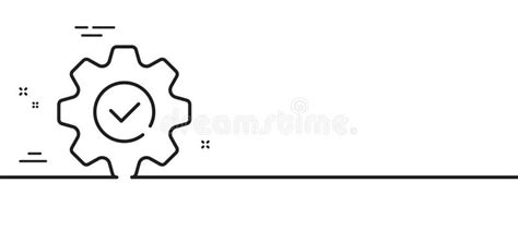 Execute Line Icon Approved Service Sign Vector Stock Vector Illustration Of Outline
