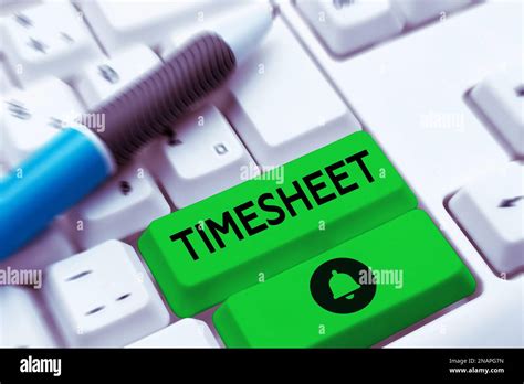 Conceptual Display Timesheet Word Written On Graphical Representation Of Period Time On Which