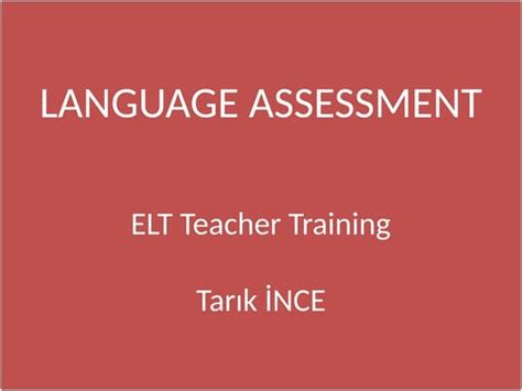 Assessment Discrete Point Test Integrative Testing Performance Based Assessment And