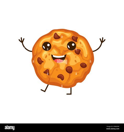 Cute Cookie Cartoon Character Vector Illustration Stock Vector Image And Art Alamy