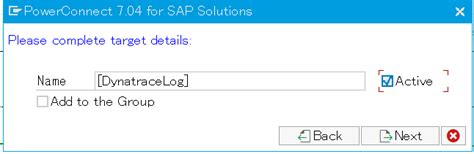 Configuring Dynatrace Log Connection In Powerconnect Powerconnect Abap 8x